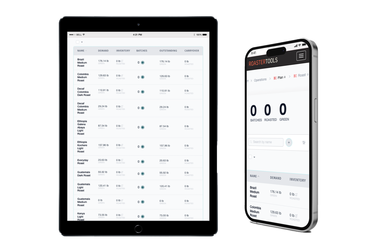 Coffee Roaster Inventory Software | RoasterTools